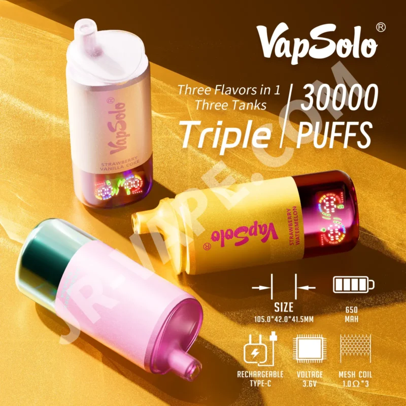 Vapsolo Triple 30000 30k Puffs Vape review flavor guide Price
